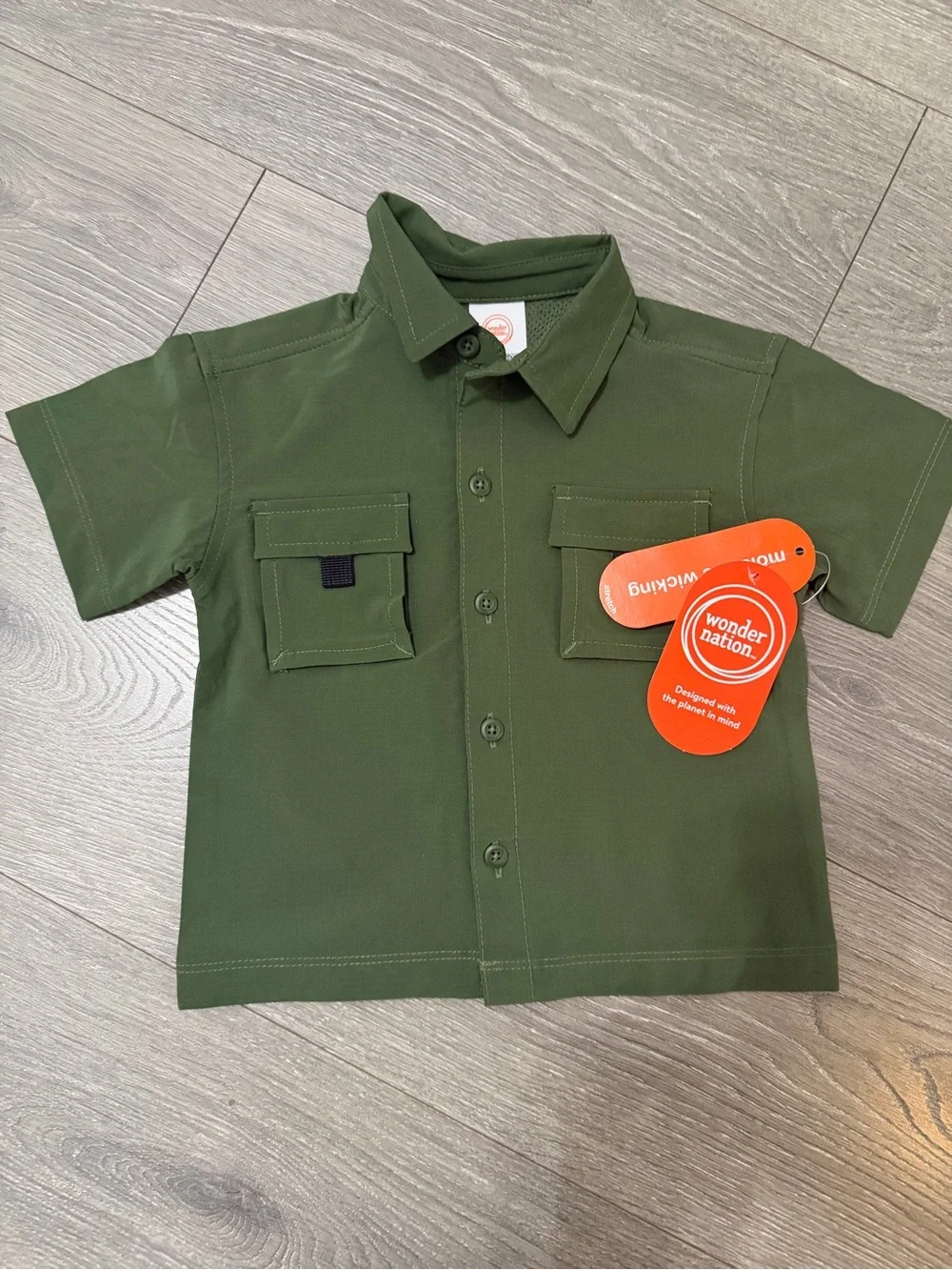 wonder nation | Shirts & Tops | Wonder Nation Olive Green Short Sleeve ...